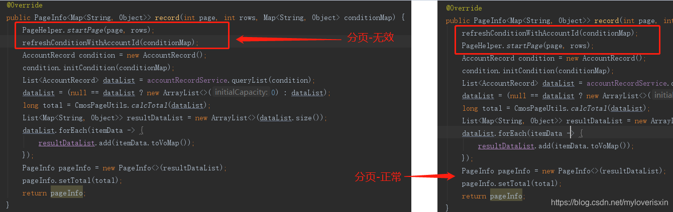 【Java-Bug】PageHelper.startPage，分页无效_pagehelper.startpage 无效-CSDN博客