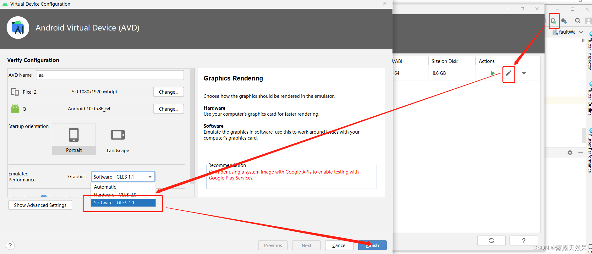 android studio 启动avd报错 无法获取wglGetExtensionsStringARB错误_error ...