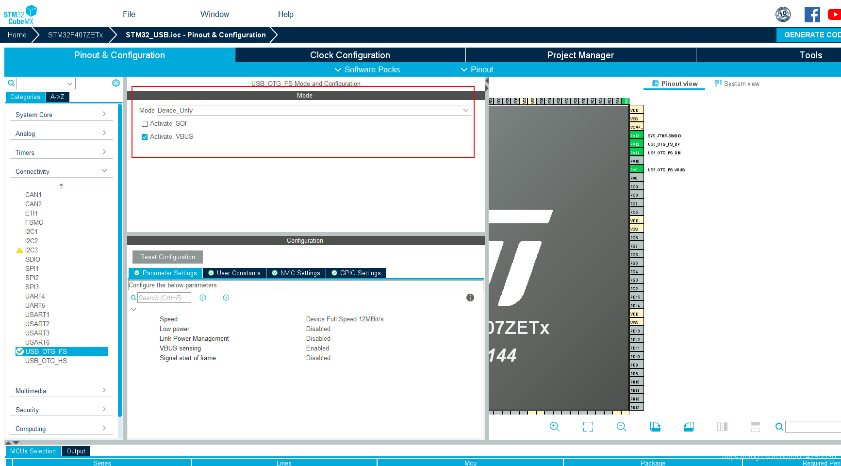 使用CubeMX 生成 USB从机 Custom HID 工程（STM32F407ZE ）_stm32f407 hid bug-CSDN博客