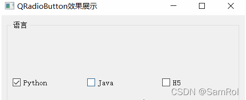 【Python】pyqt5-----QPushButton、QCommandLinkBut ton、QToolButton、QRadioButton、QButtonGroup ...