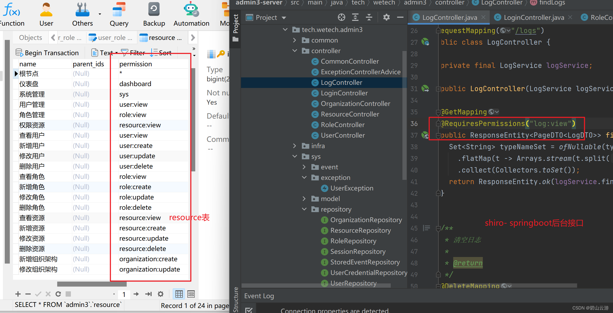 RBAC权限管理，Shiro实践-CSDN博客