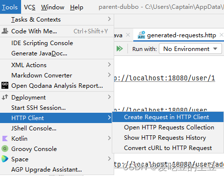 使用Idea内置的HttpClient进行方法的测试_idea测试网络-CSDN博客