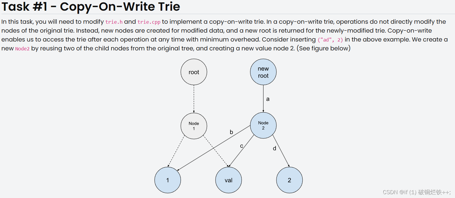 CMU15445 P0 cow-Trie树_cow trie-CSDN博客
