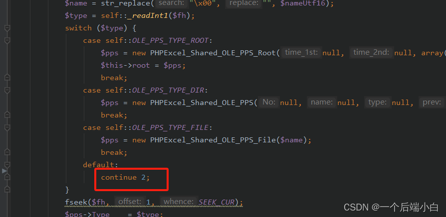 php 关于 phpoffice/phpexcel 包的错误_phpexcel "continue" targeting switch is equivalent-CSDN博客
