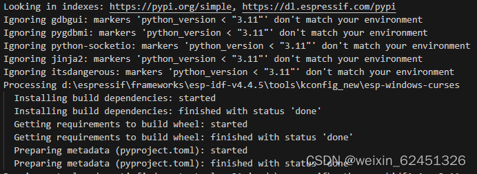 esp-idf 4.4.5在VSCode插件配置关于python环境的报错处理_esp-idf的python环境冲突-CSDN博客