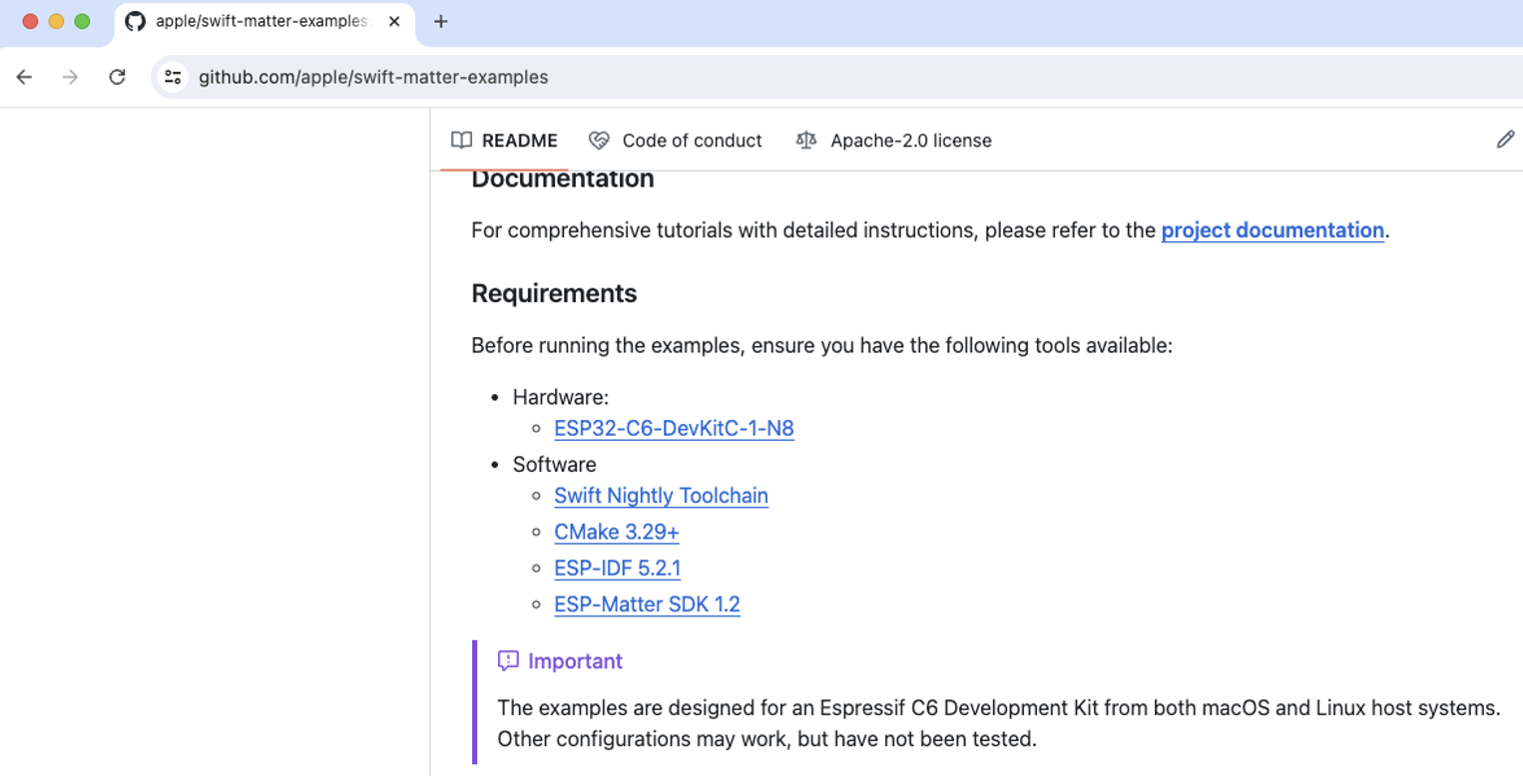 ESP32-C6 闪耀 Apple WWDC24｜使用 Embedded Swift 构建 Matter 设备_苹果在wwdc的embedded swift demo中选用esp32-c6 ...