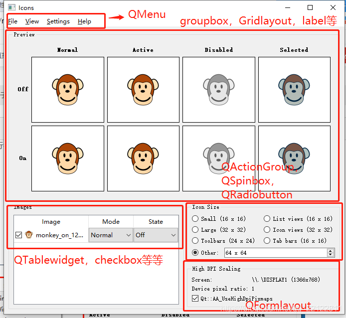 QT5.14.2 官方例子 - Qt Widgets 8: Icons（图标更改）_qt icons-CSDN博客