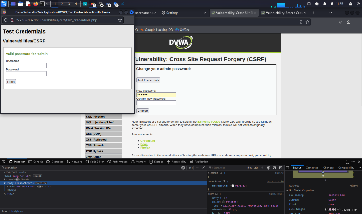 【DVWA打靶进阶】利用Python的http服务器以及xss漏洞修改受害者账户口令_dvwa靶场更改访问密码-CSDN博客
