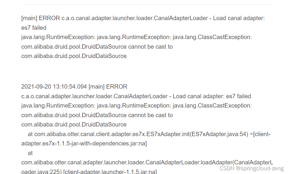 Canal 1.1.5 数据库连接池报错问题解决_error c.a.o.canal.adapter.launcher.loader.canalada-CSDN博客