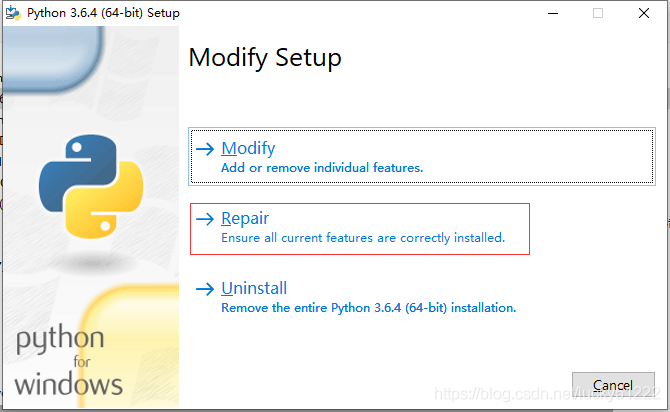 Python 3.6出现报错解决方案：No Python 3.6 installation was detected，无法卸载Python_《ArcGIS遇上Python》-CSDN专栏