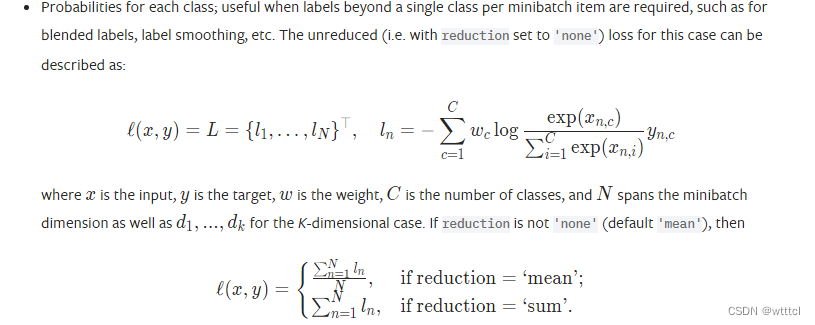 【pytorch】nn.CrossEntropyLoss & nn.BCELoss & nn.BCEWithLogitsLoss-CSDN博客