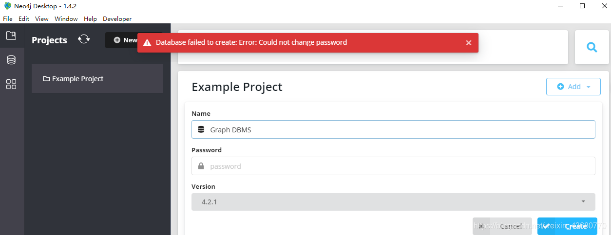 Neo4j Desktop password change failure以及Database failed to start_database failed to start: db ...