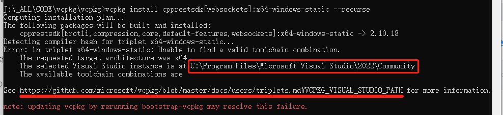 【vcpkg】cpprestsdk之64位编译链接及踩坑-CSDN博客