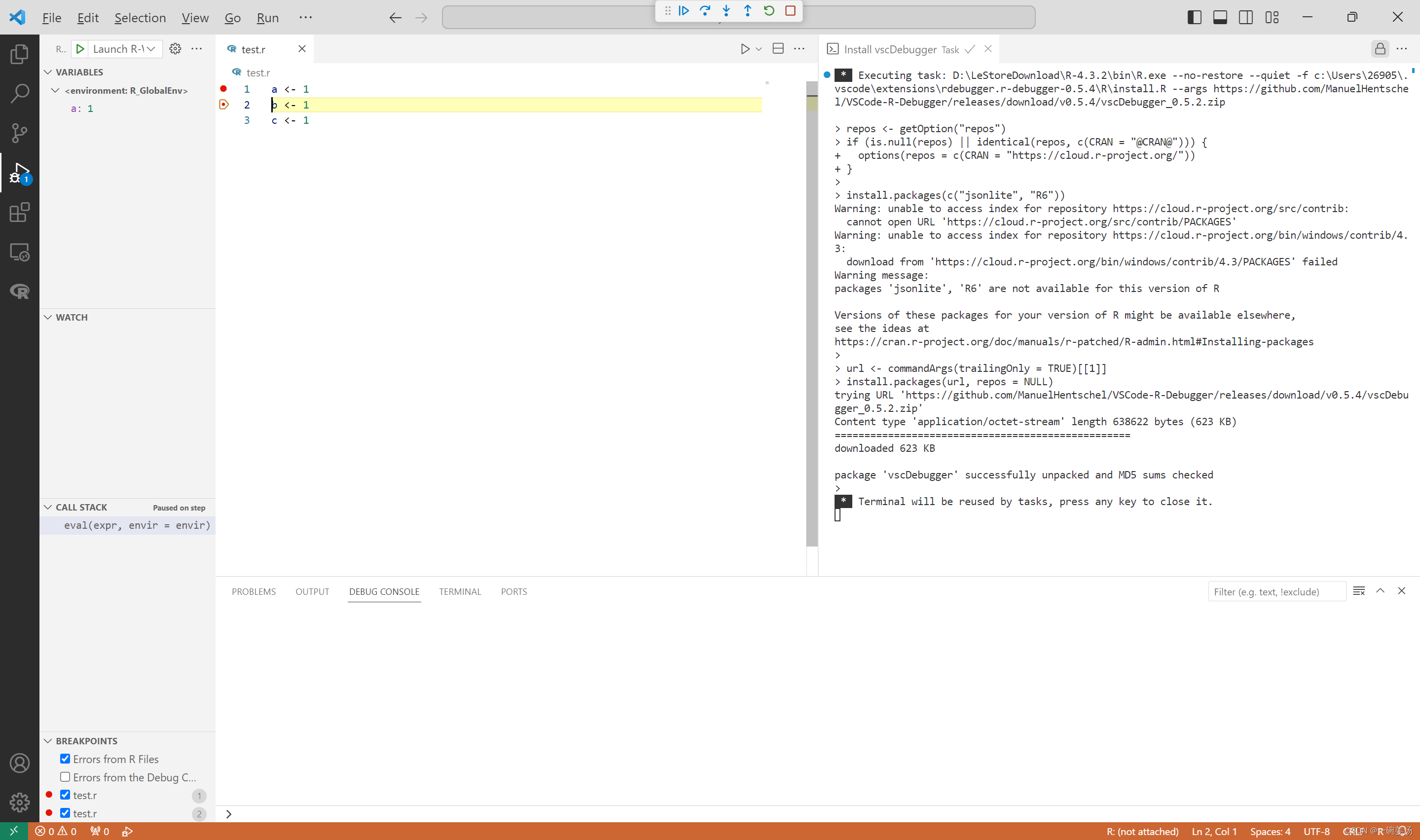 【vscode】如何使用vscDebugger调试R-CSDN博客