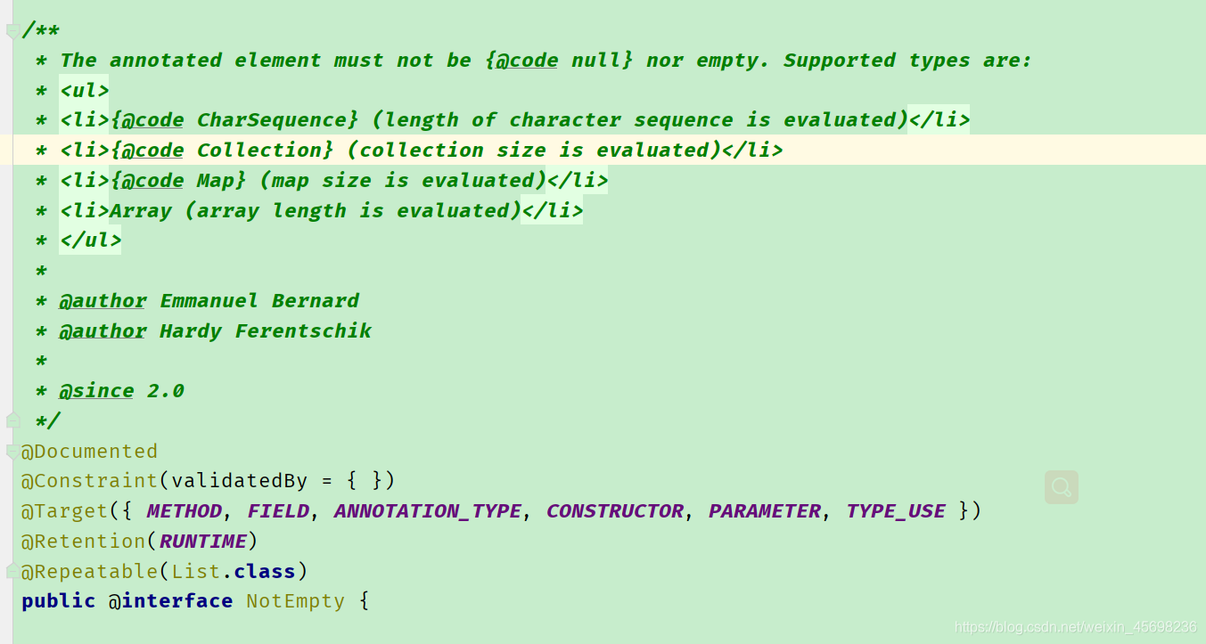 1.@NotNull, @NotEmpty和@NotBlank之间的区别?-CSDN博客