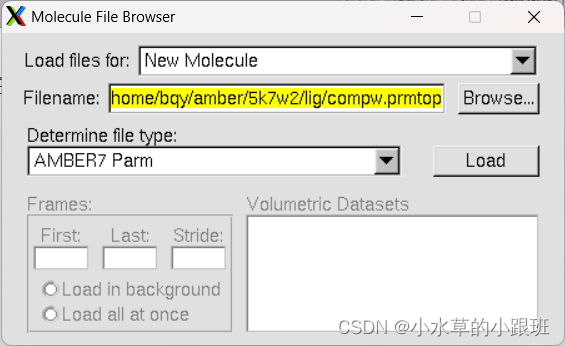 amber+vmd+cpptraj动力学分析及作图_amber中的mdcrd文件怎么导入vmd-CSDN博客