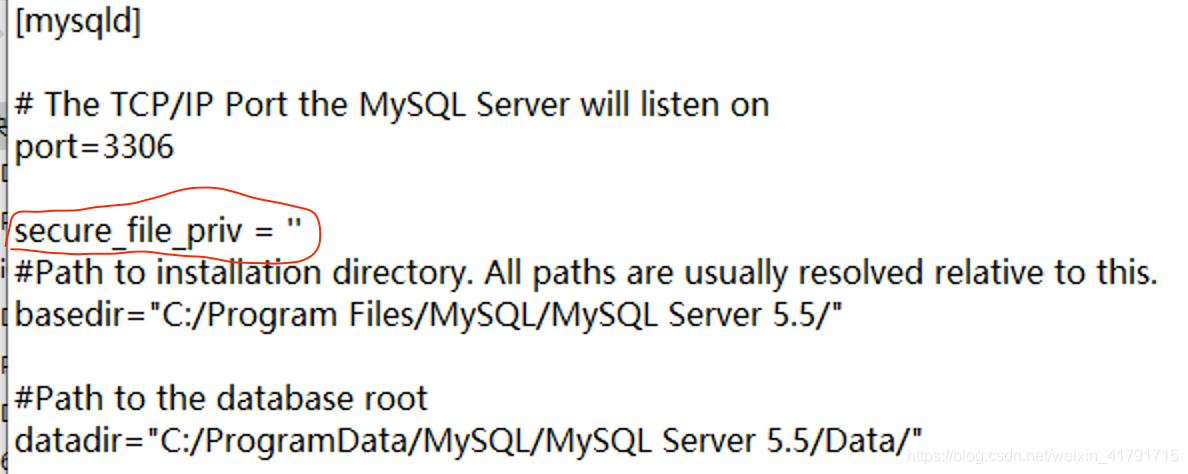 MYSQL导出数据出现The MySQL server is running with the --secure-file-priv,为 ...