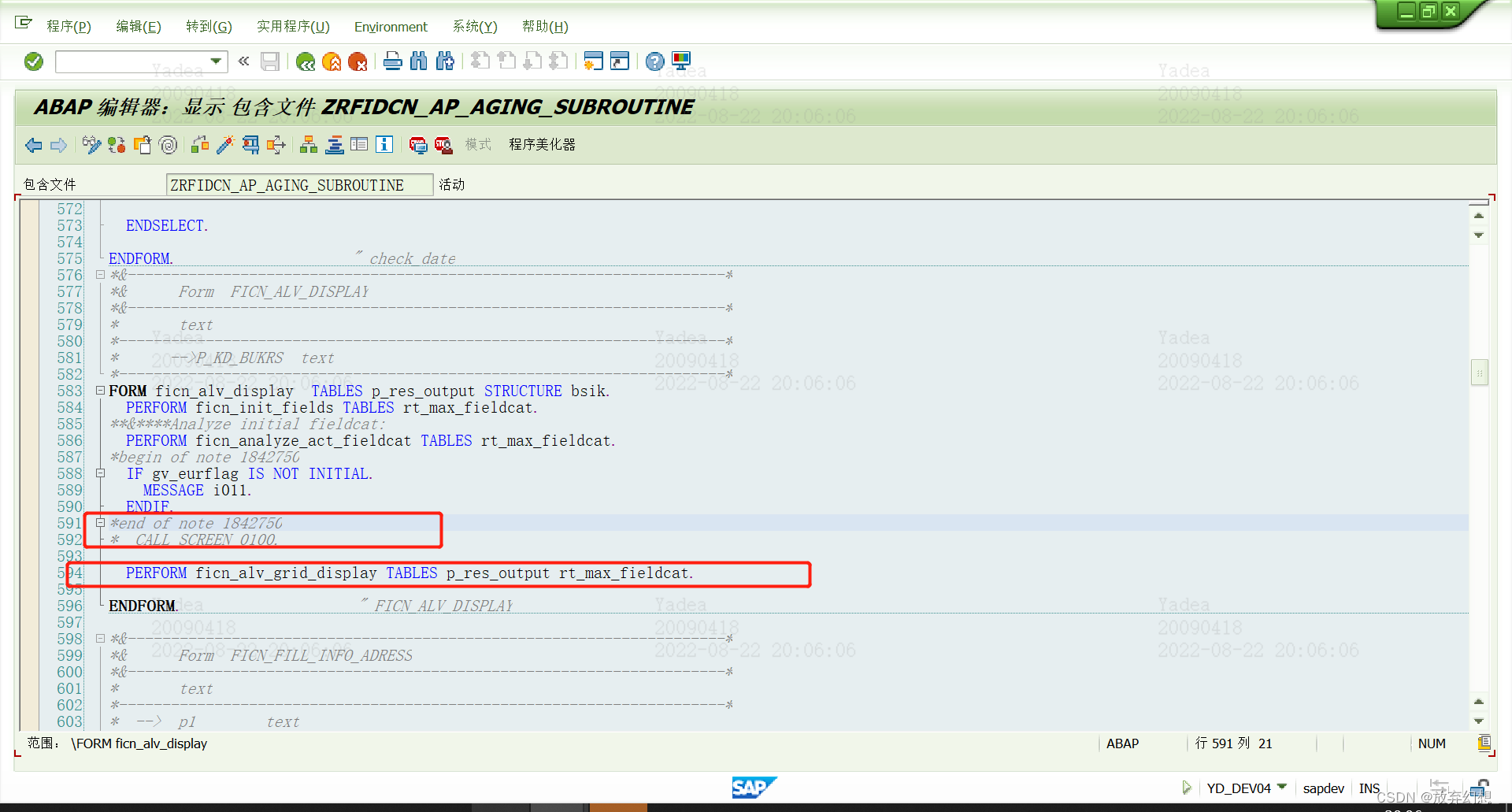 RFC SUBMIT 调用SAP程序IDCNAP 应付账款账龄报告 报错 Exception condition “CNTL_SYSTEM_ERROR“ triggered_sap ...