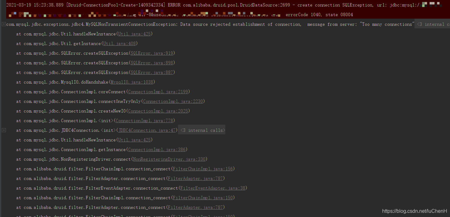 Data source rejected establishment of connection, message from server: “Too many connections“-CSDN博客