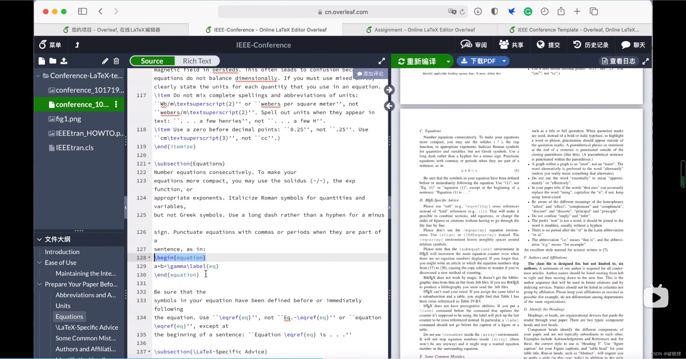 如何使用overleaf&LaTeX_overleaf和latex有什么区别-CSDN博客
