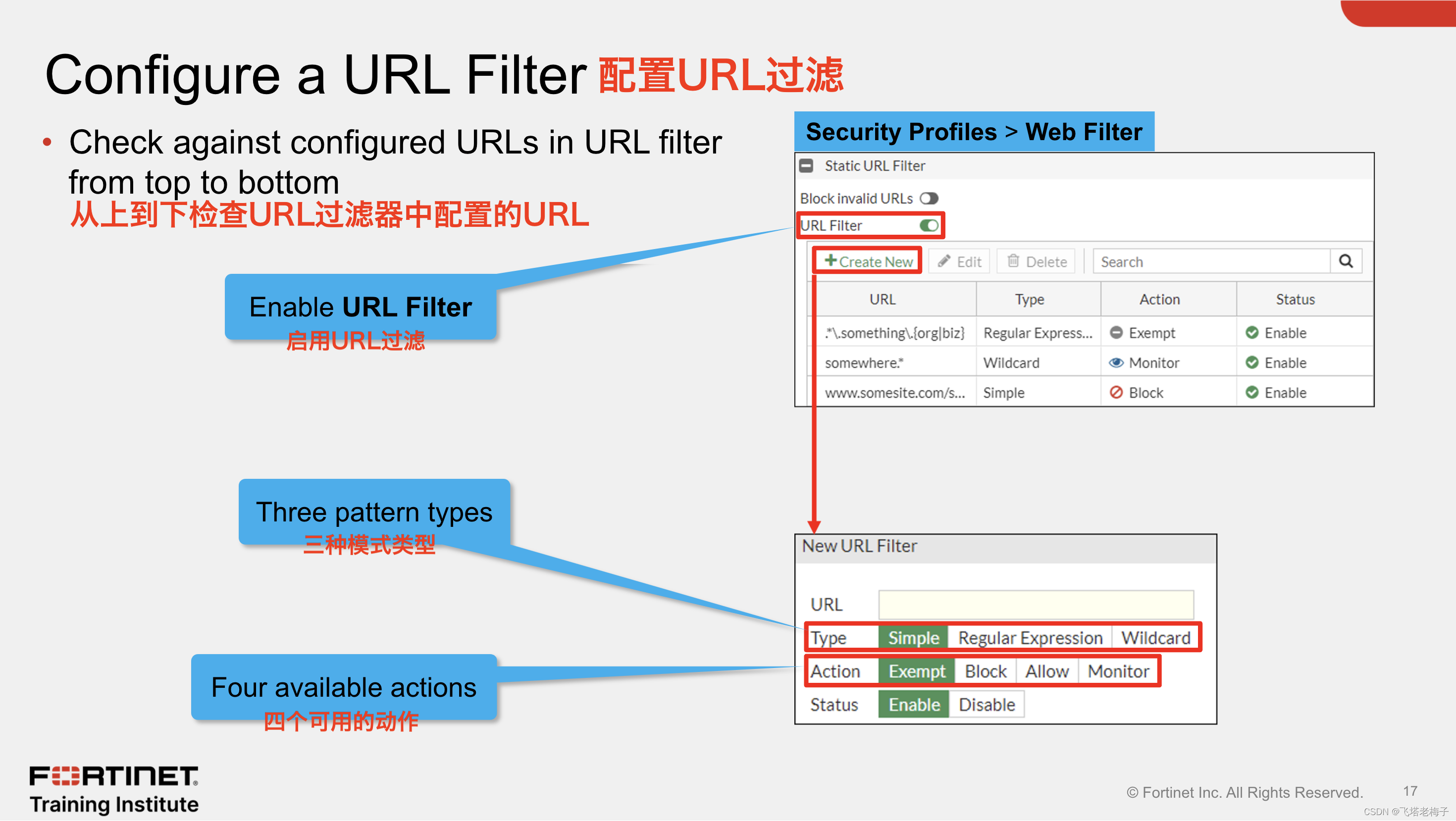 教程篇(7.4) 08. Web过滤 & FortiGate管理员 Fortinet网络安全专家 NSE4_不当的跳过fortiguard ...