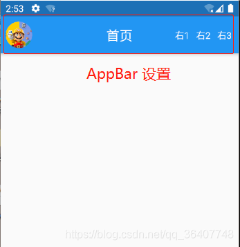 flutter - AppBar 参数设置布局效果_flutter appbar 右侧按钮-CSDN博客
