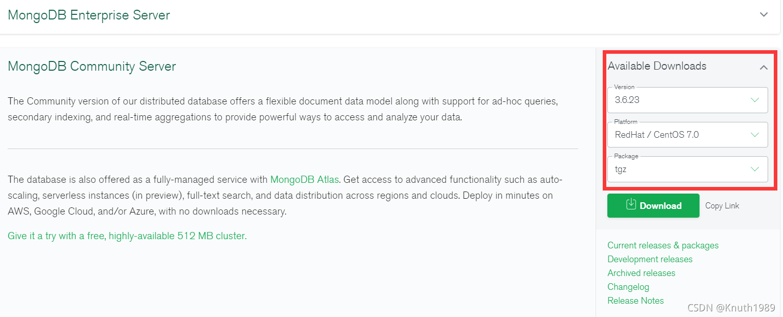 Centos7安装mongodb_centos7安装mogodb3.6.23-CSDN博客