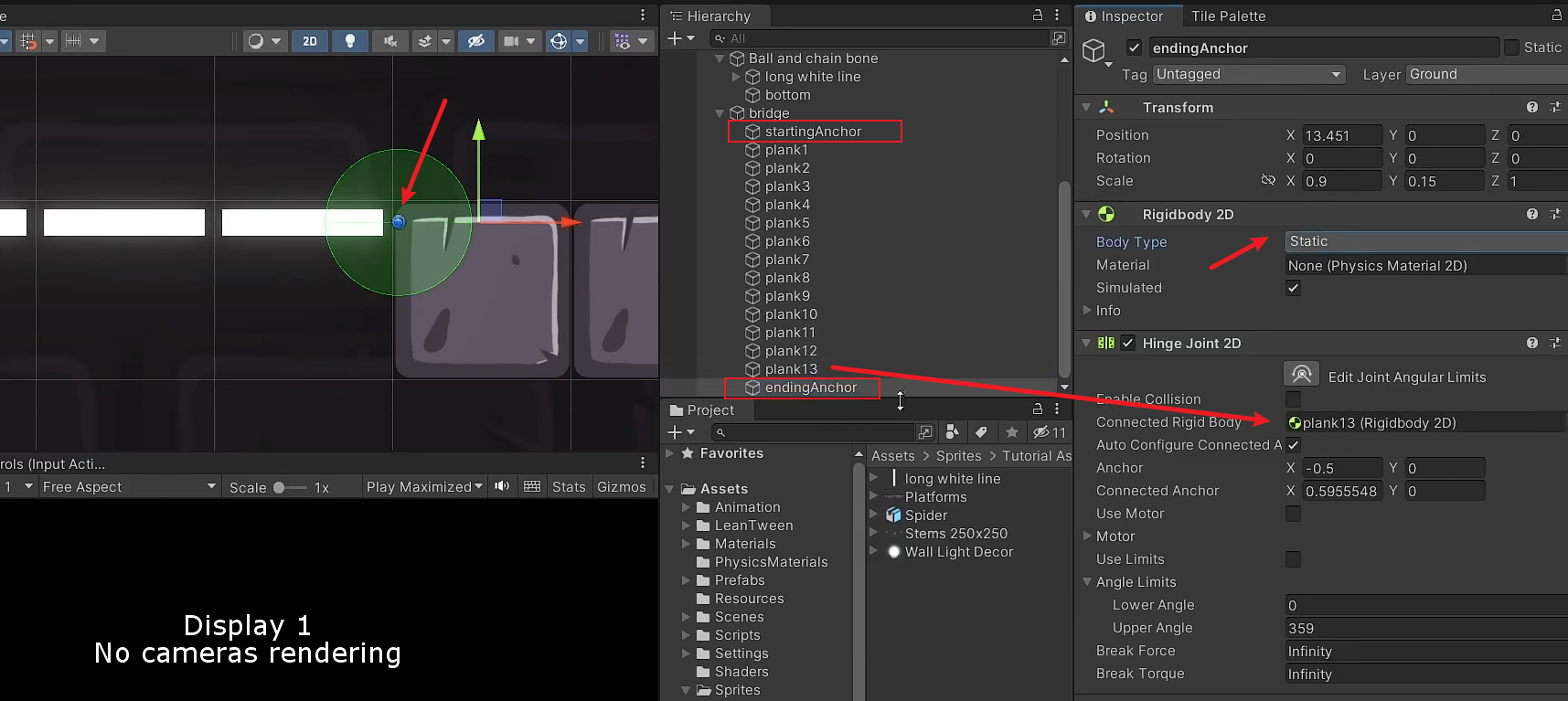 【Unity实战】零代码实现物理2d绳子和绳桥效果——Hinge Joint 2D的使用_unity绳子-CSDN博客