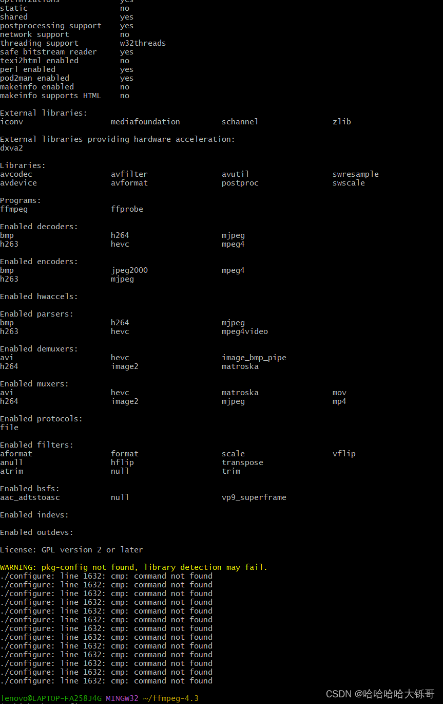 Qtffmpeg 使用qt自带的mingw编译器编译ffmpeg生成lib库（h264解码）qt 编译ffmpeg Csdn博客