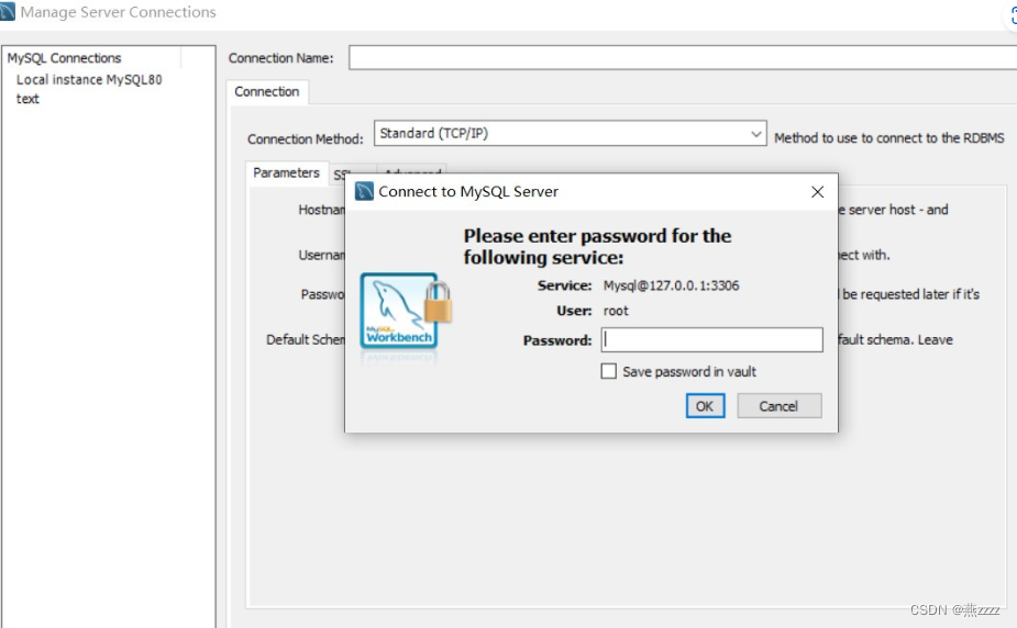 mysql无法链接：Failed to connect to MySQL at localhost:3306 with user root ...