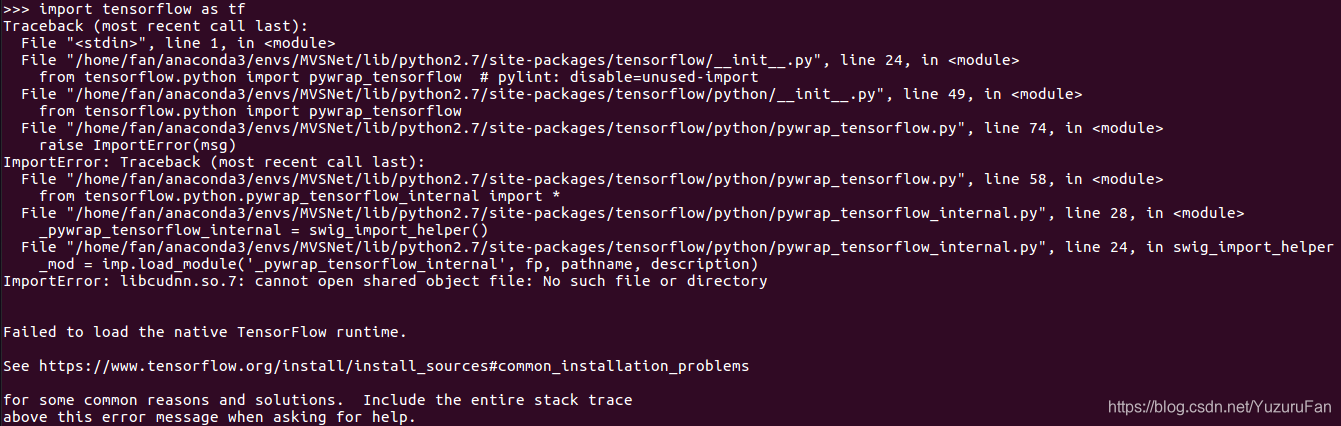 ImportError: libcudnn.so.7: cannot open shared object file: No such file or directory原因是cudnn版本不 ...