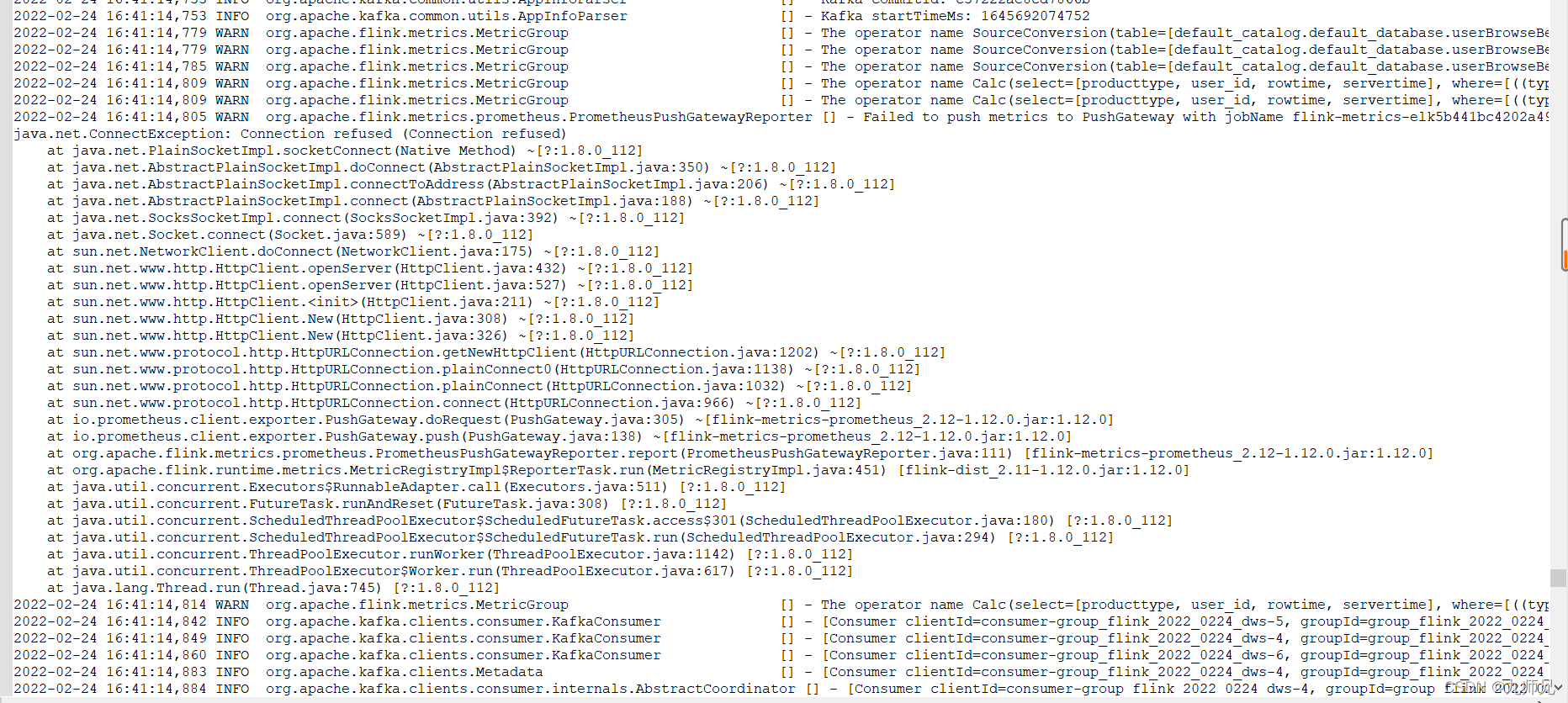 【Flink】Flink Failed to push metrics to PushGateway Connect refuse_failed to push metrics to ...