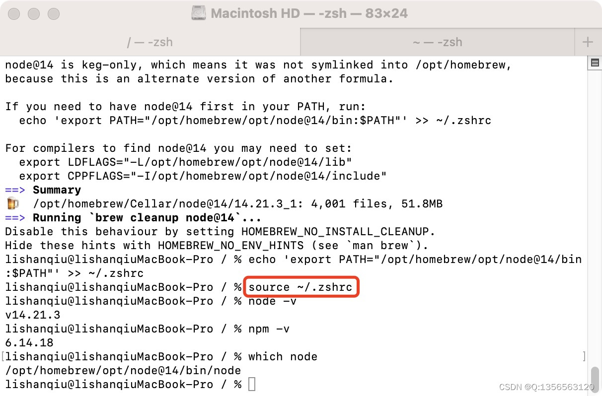 MacBookPro M2使用Homebrew安装nodejs-CSDN博客
