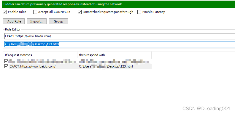 Fiddler中AutoResponder的简单使用_fiddler autoresponder-CSDN博客