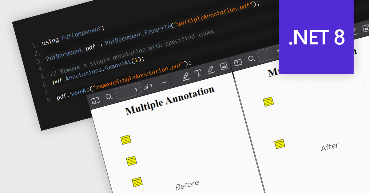 在 .NET 8 中删除 PDF 注释-O2 Solutions PDF4NET-CSDN博客