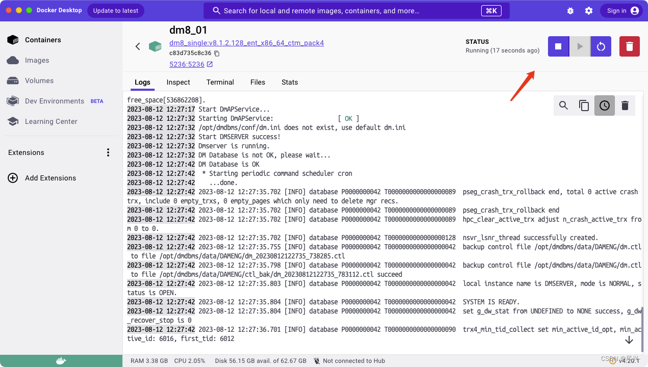 Docker 安装 DM8镜像（Mac）_docker dm8-CSDN博客