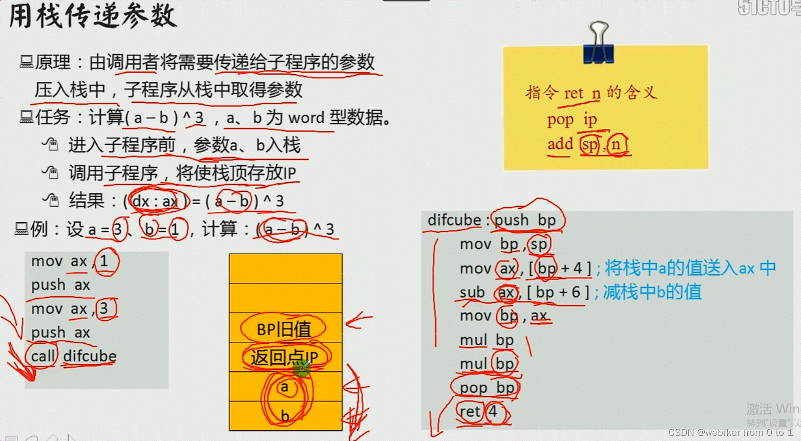 【汇编】模块化程序——call指令和ret指令作用、具有子程序的源程序框架、mul乘法指令、8位与16位乘法、寄存器冲突问题内存call是 