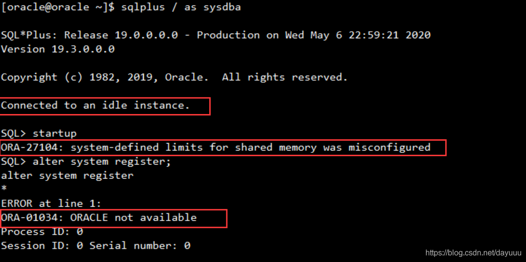 解决Oracle数据库报错ORA-27104: system-defined limits for shared memory was misconfigured-CSDN博客