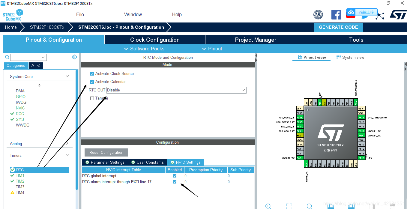 快速启动RTC--STM32F103_stm32 rtc走太快-CSDN博客
