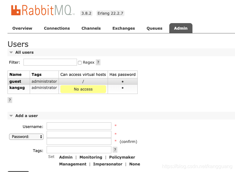 Mac RabbitMq的安装和使用_management plugin enabled-CSDN博客