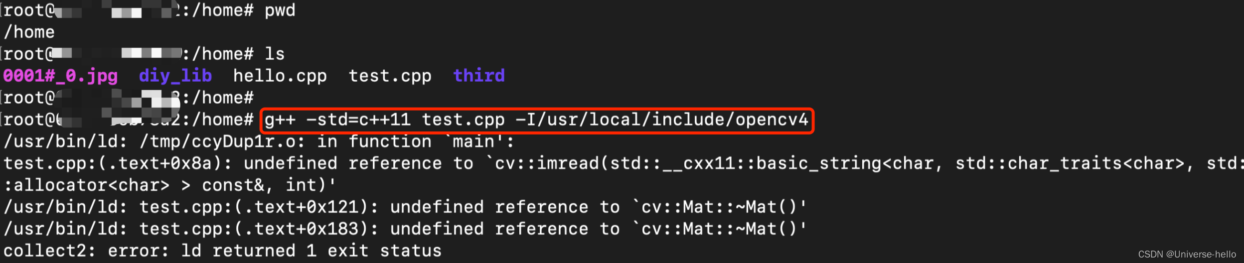 OpenCV: g++ hello-world_opencv g++-CSDN博客