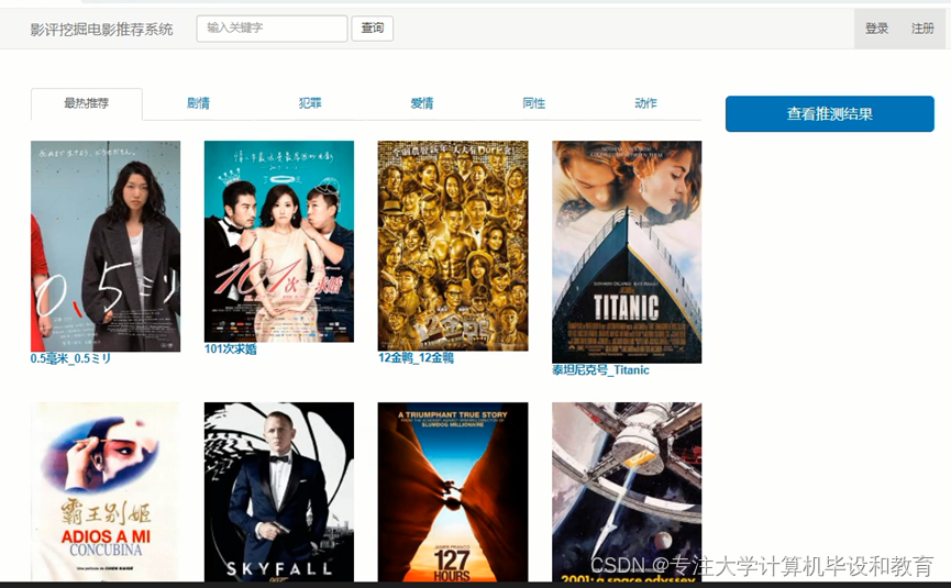 基于python Django的影评挖掘的电影推荐系统 个性化电影推荐系统python推荐系统输出推荐电影电影名 Csdn博客