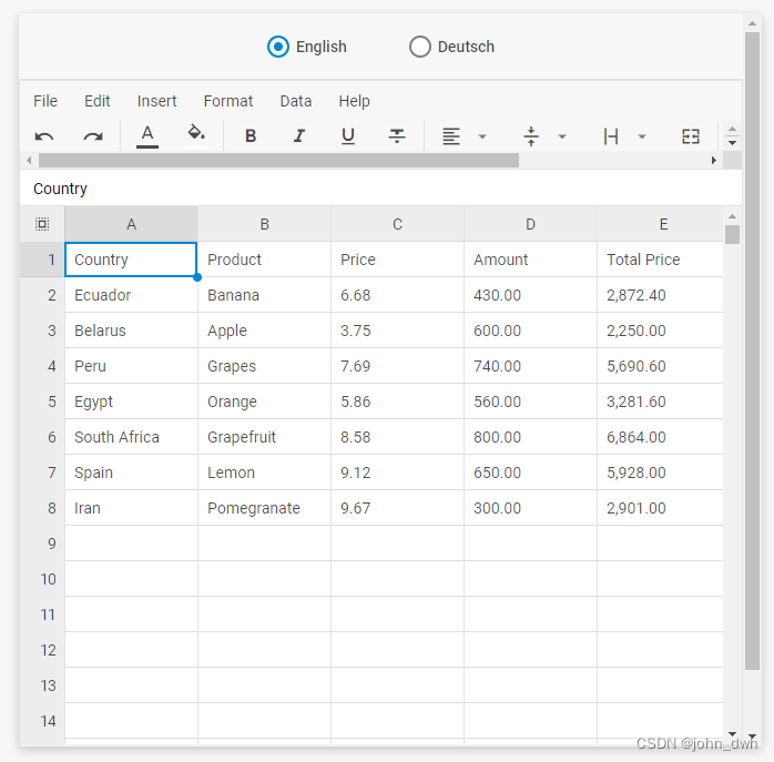 DHTMLX Spreadsheet JavaScript Pro 5.0-CSDN博客
