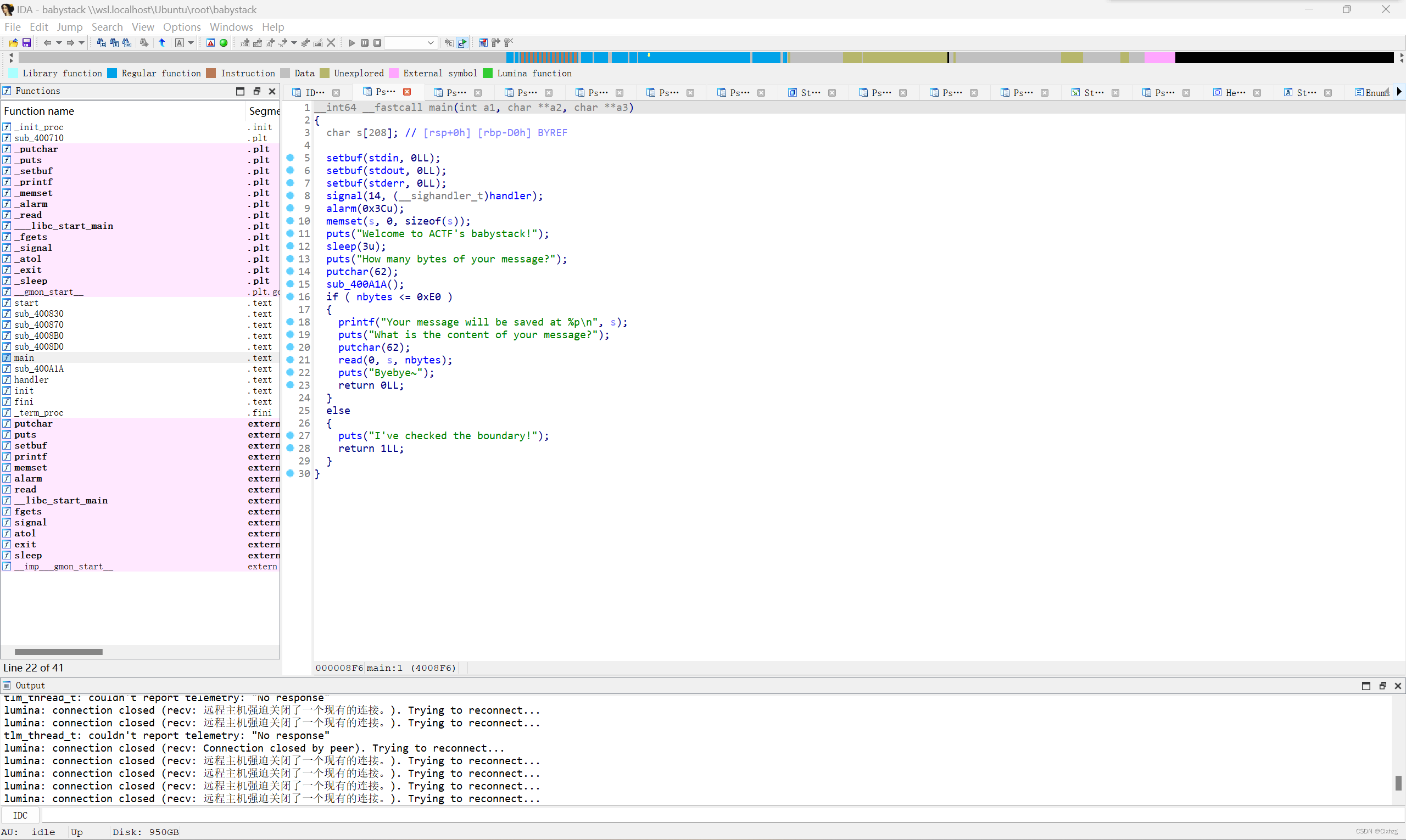 [BUUCTF]-PWN:actf_2019_babystack解析_ctf 覆盖rsp-8-CSDN博客