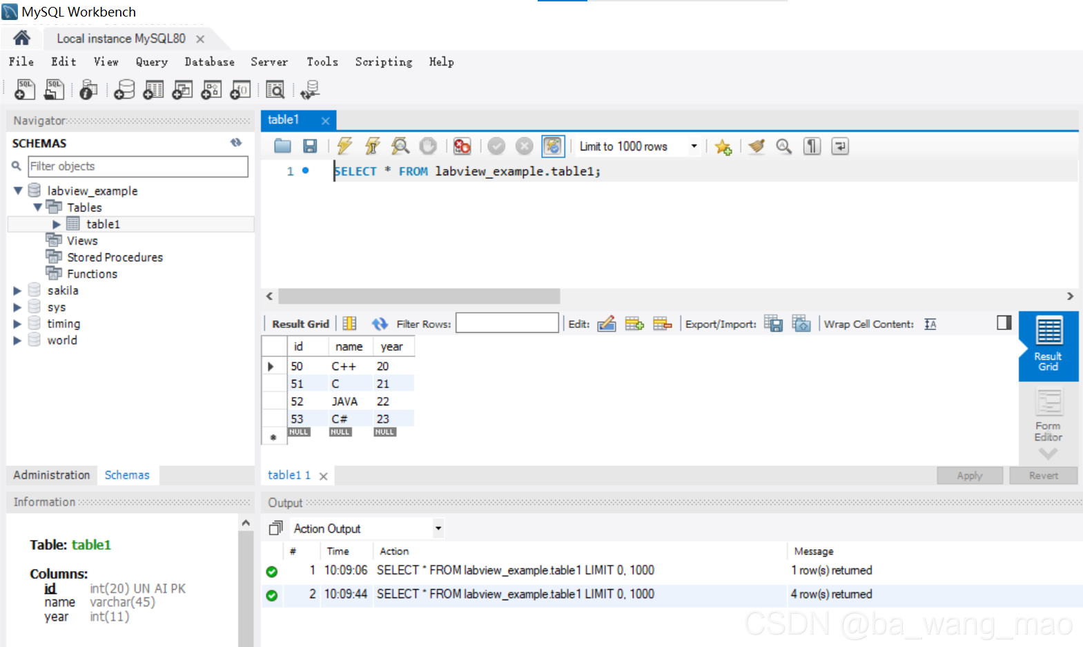 LabVIEW2020使用LabSQL用户库+查询MySQL数据库数据到表格（WIN10系统+Visual Studio 2019+64位MySQL8.0+32位Connector/ODBC ...