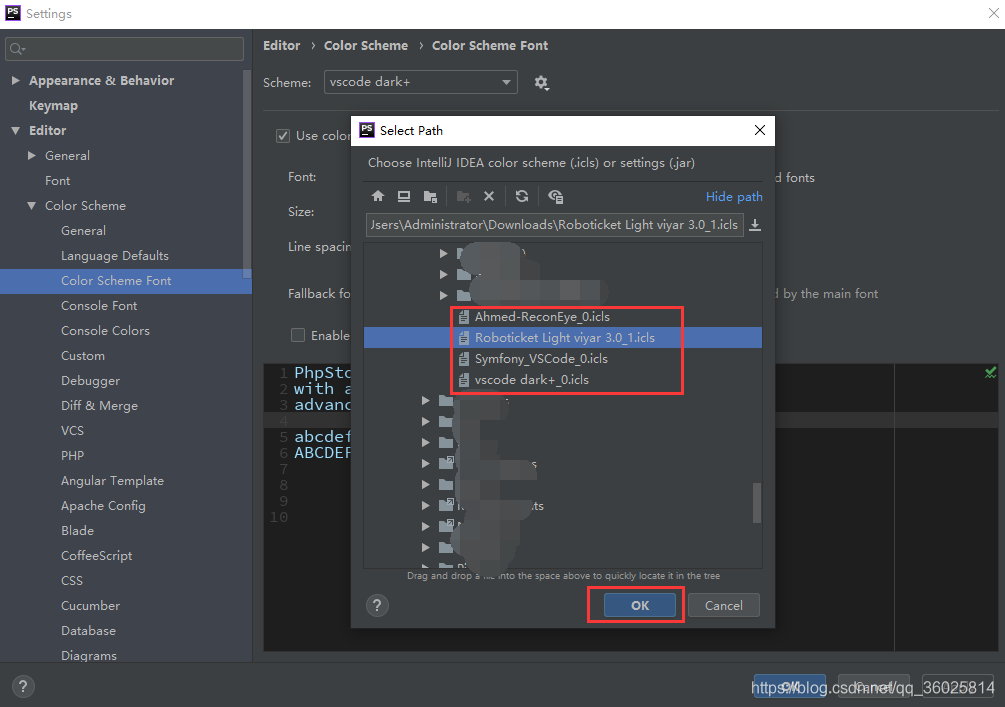 PHPStorm更换主题，调整背景和字体颜色_2022phpstorm 怎么导入配色-CSDN博客