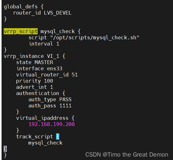 Mysqlkeepalived实现对mysql的高可用mysql 增加keepalived Vip Csdn博客