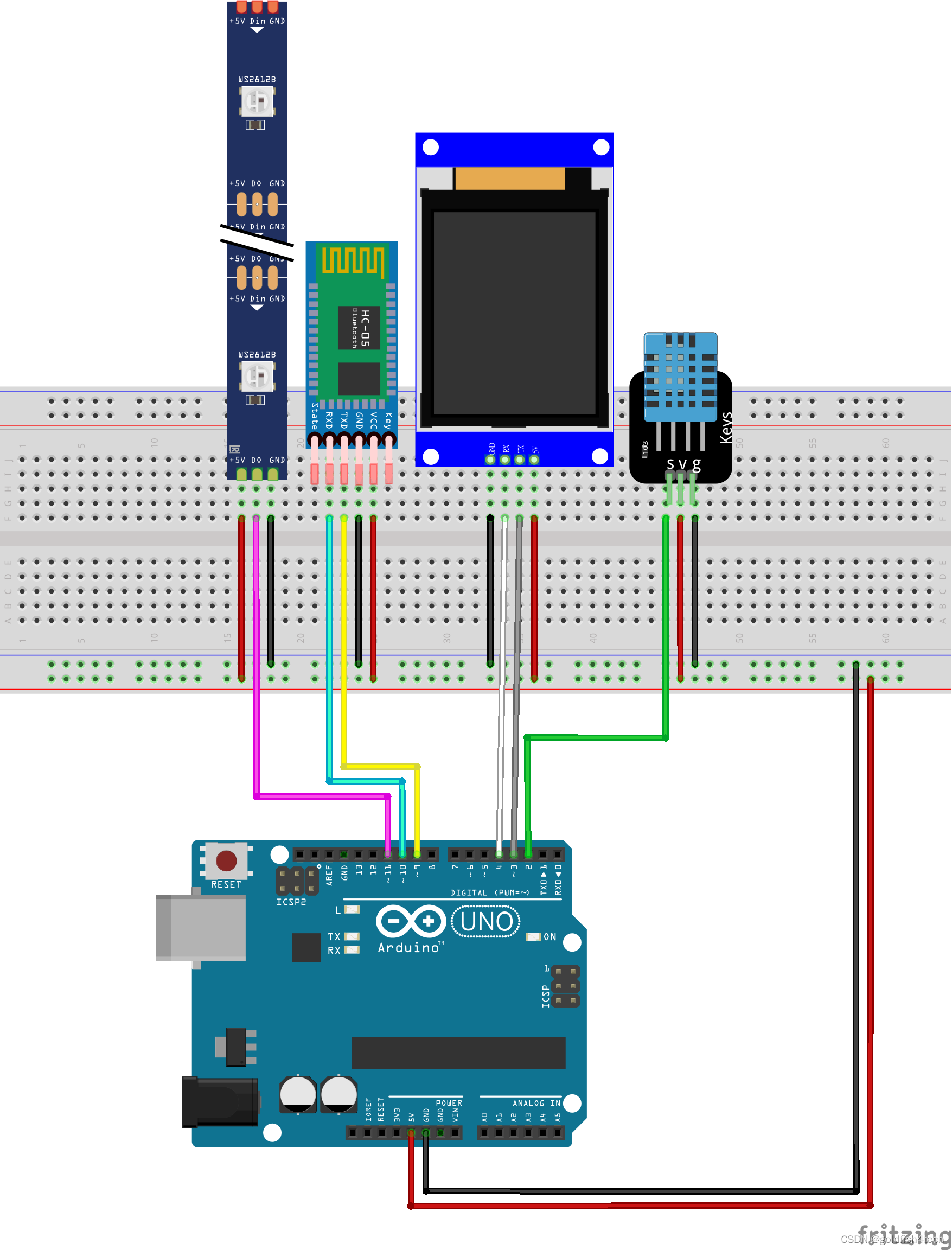 Fritzing软件绘制Arduino面包板接线图传感器模块库文件099_fritzing dht11 module-CSDN博客