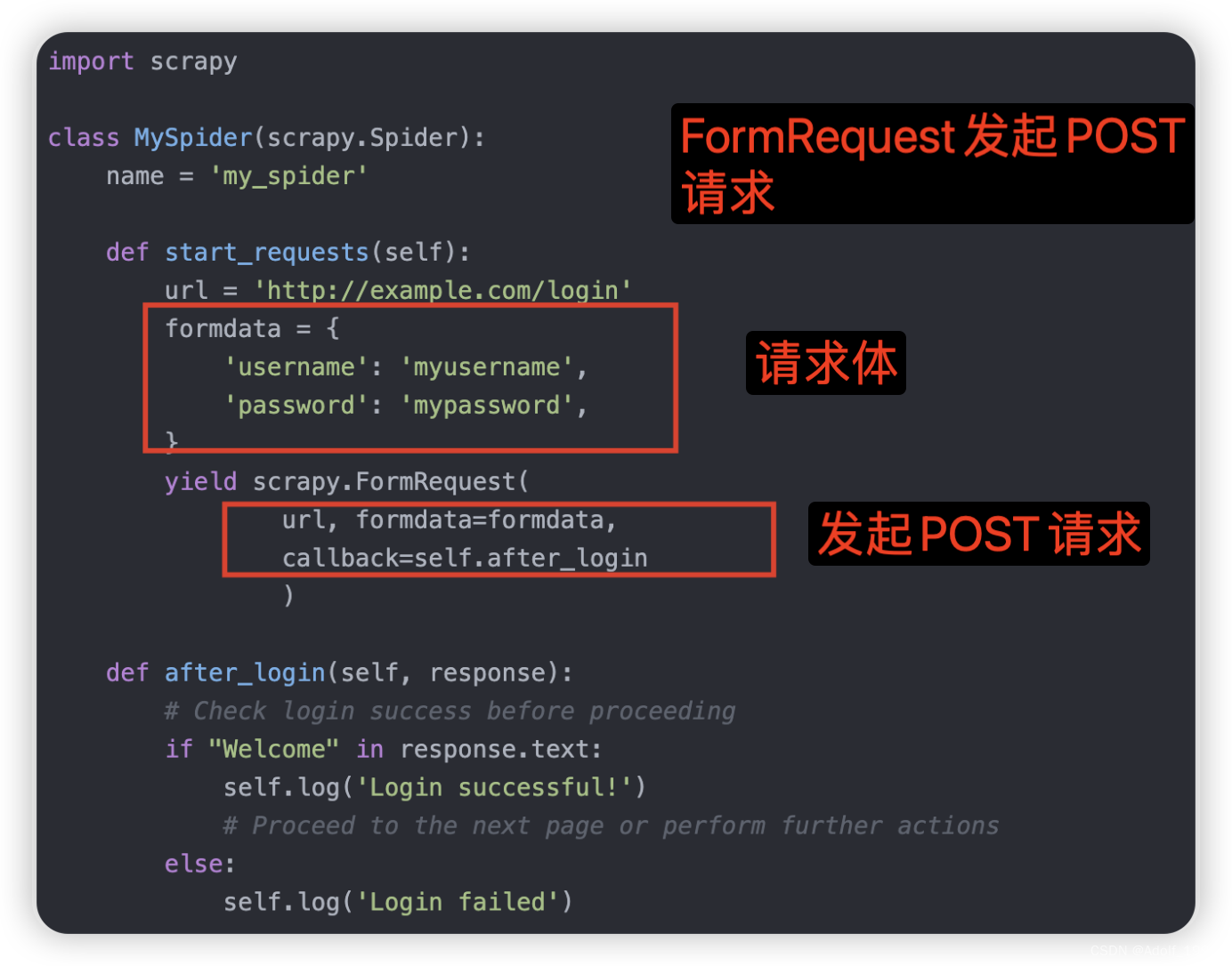 scrapy 手动发起GET POST请求_scrapy get请求-CSDN博客
