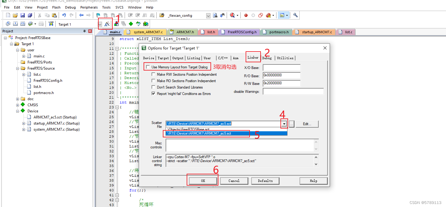 keil5软件仿真 .\Objects\FreeRTOSBase.axf: Error: L6218E: Undefined symbol ...